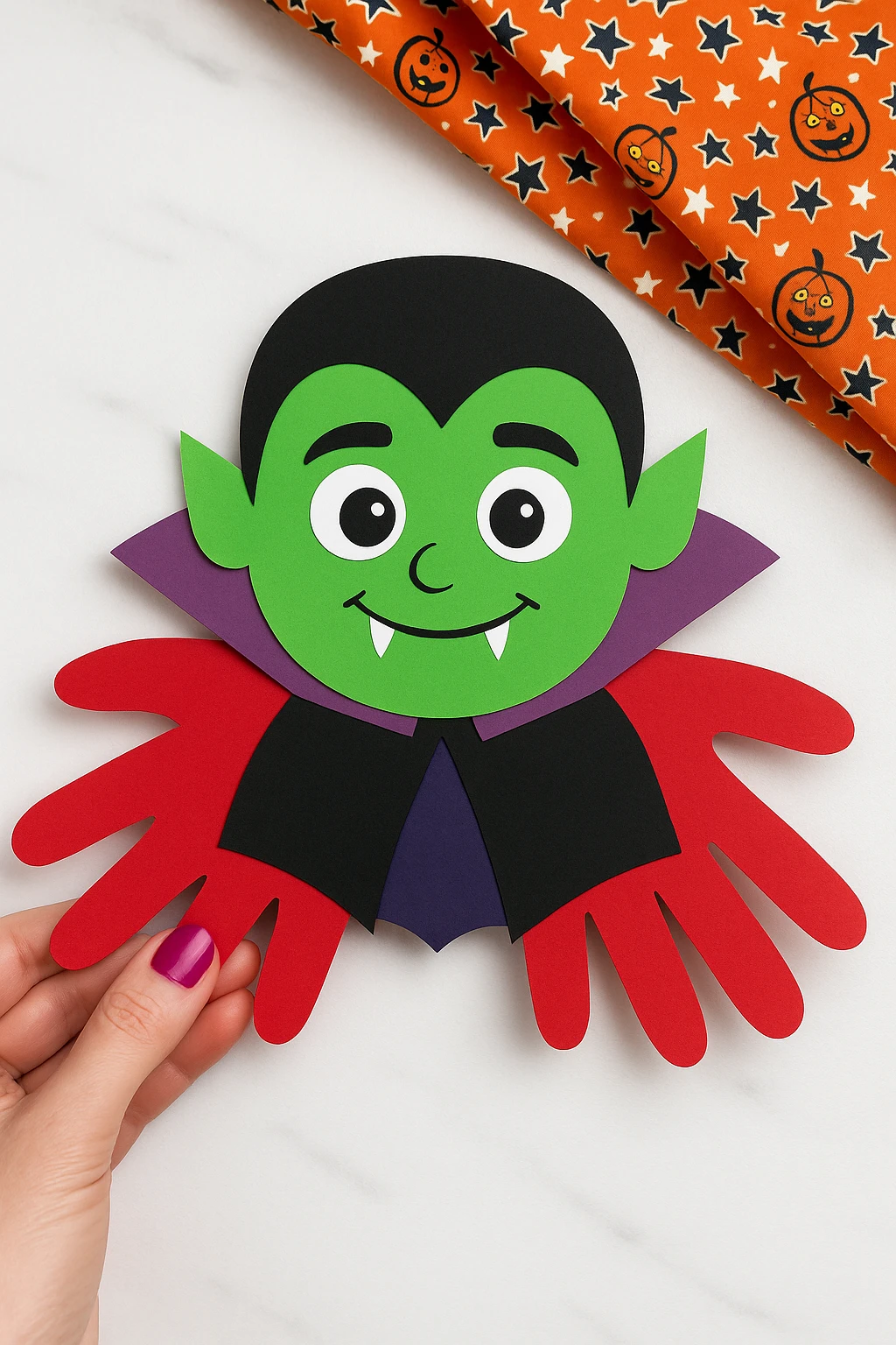 Adorable Handprint Vampire Craft for Kids – A Spooky-Fun Halloween ...