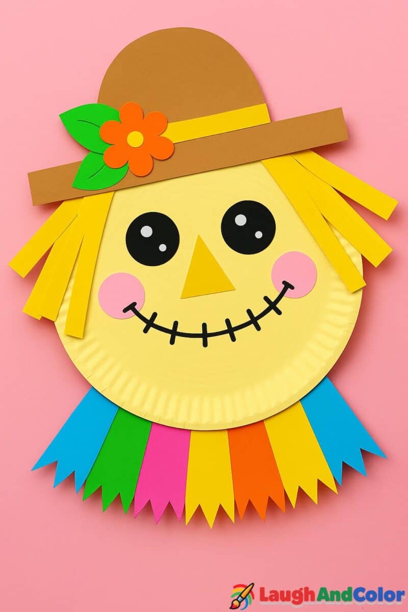 Paper Plate Scarecrow Craft - Laugh And Color